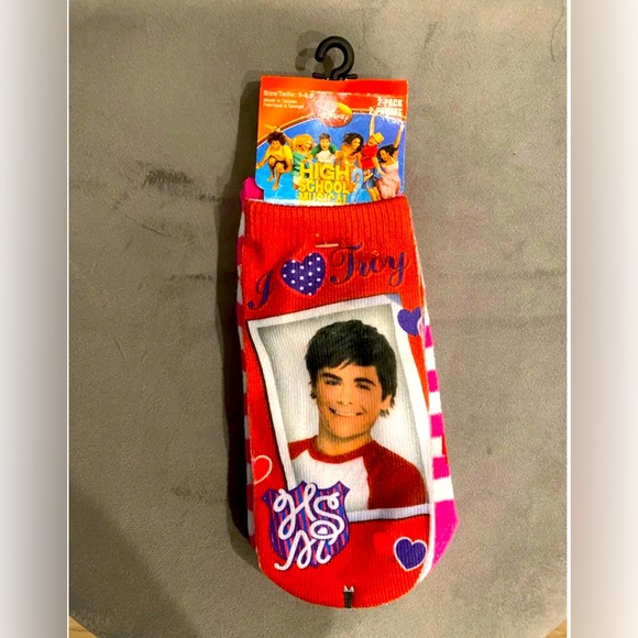 Disney | Accessories | High School Musical 2 Socks Zack Efron Size 685 ...